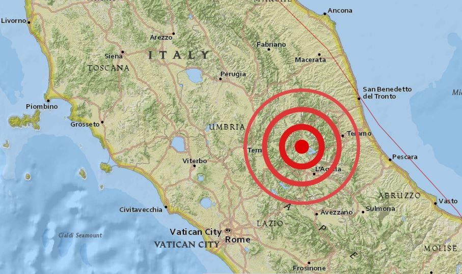 Trema la terra a Pizzoli, nell'Aquilano: magnitudo 3.4 nella notte ...